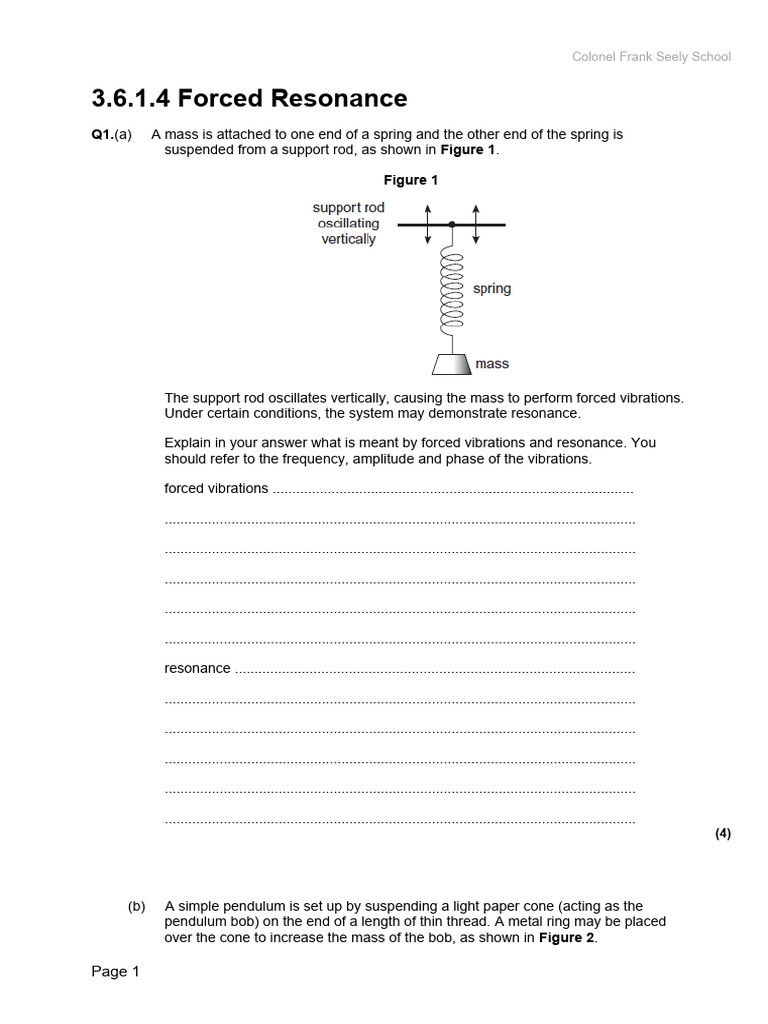 3 6 1 4-Forced-Resonance | PDF | Oscillation | Resonance