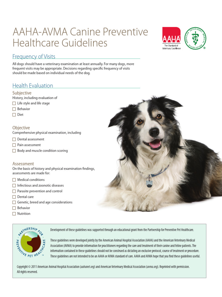 Caninepreventiveguidelines PPPH | PDF | Dogs | Physical Examination