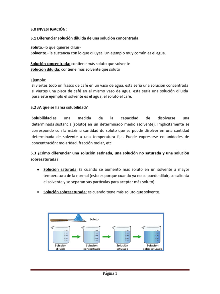 Quimica I - Practica Numero 8 | PDF | Solubilidad | Mezclas Químicas Homogéneas