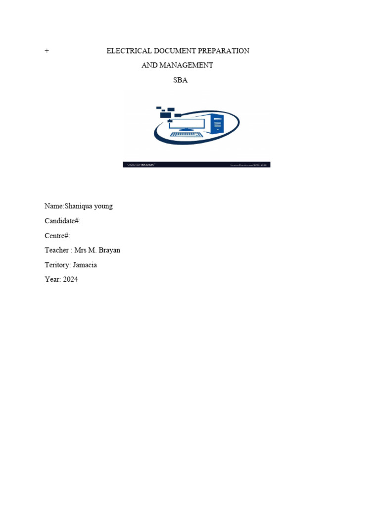 Electrical Document Preparation Kyron Daley | PDF