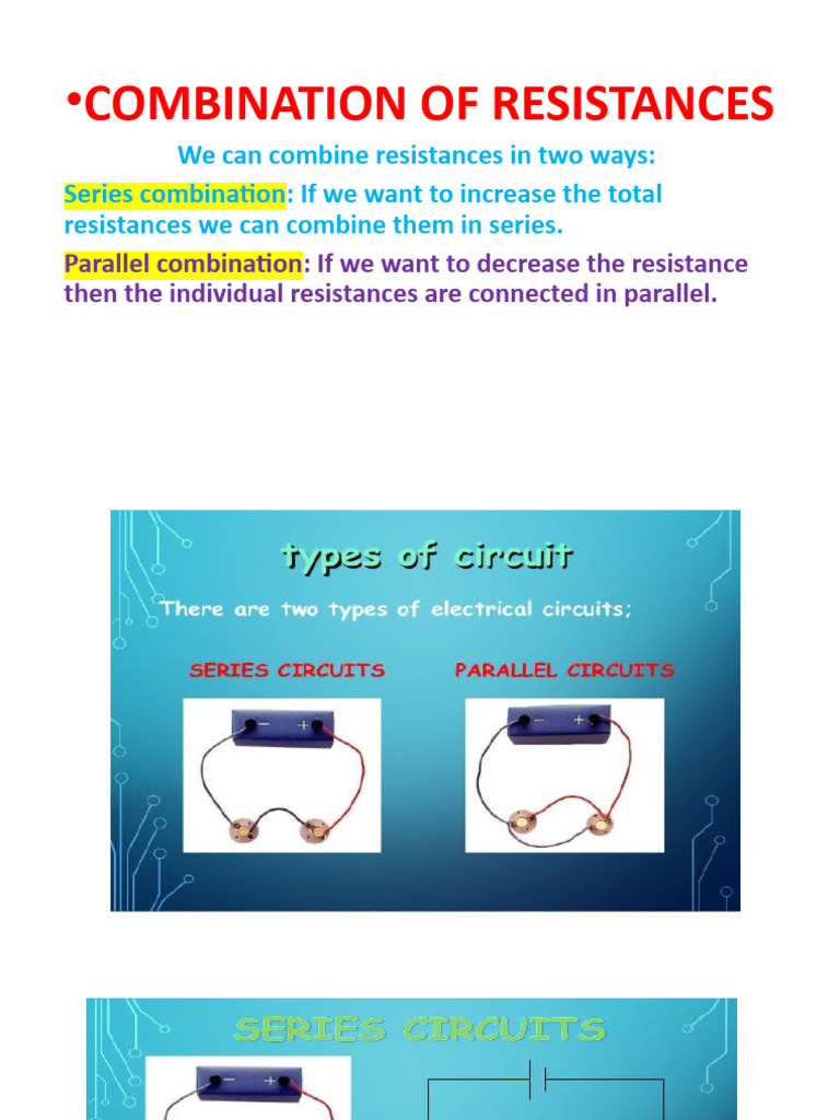 Series And Parallel Ppt Pdf Series And Parallel Circuits Electrical Resistance And Conductance