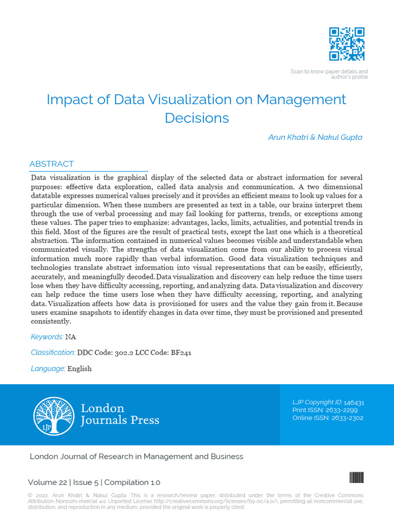 Impact of Data Visualization On Management Decisions | PDF | Analytics ...