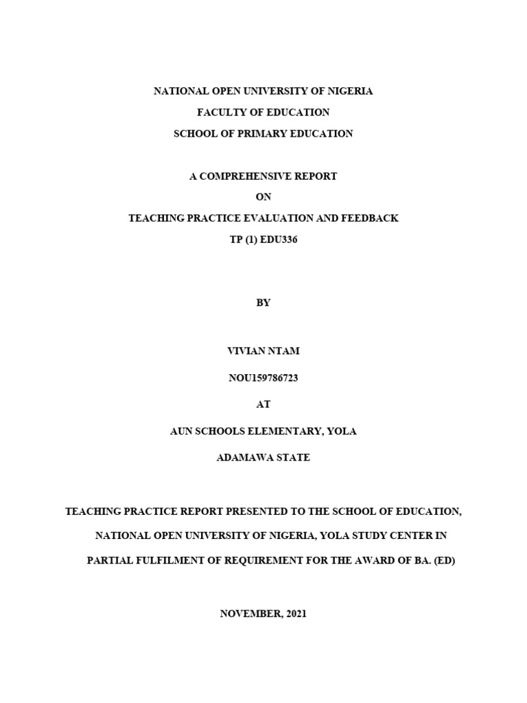 TP Report Edu336 | Download Free PDF | Teachers | Verb