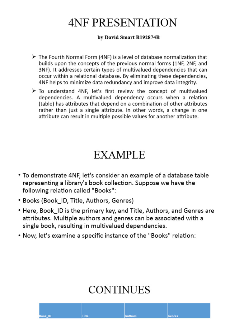 4nf Presentation | PDF | Applied Mathematics | Information Technology ...