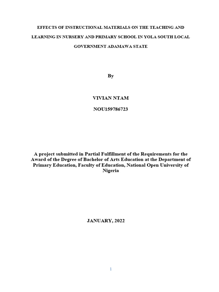 Complete Project Work | PDF | Learning | Teachers