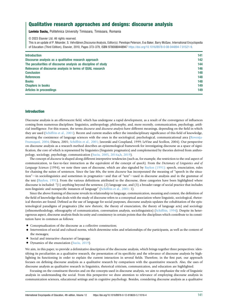 Discourse Analysis | PDF | Discourse | Methodology