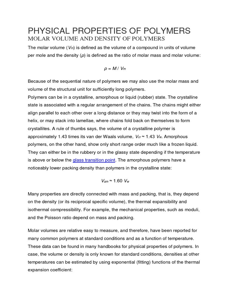 l | PDF | Polymers | Density