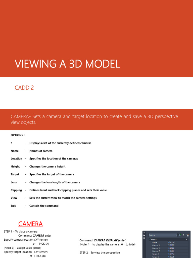 Viewing A 3D Model | PDF | Rendering (Computer Graphics) | Camera