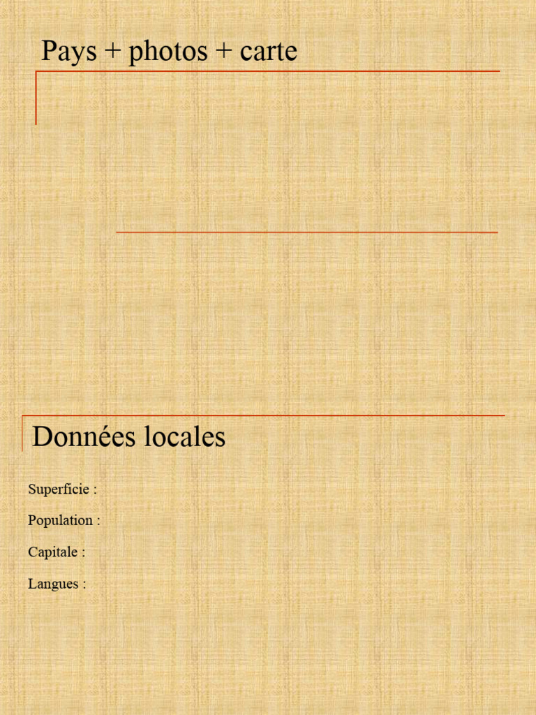 Exemple Diaporama Pays 2023 | PDF