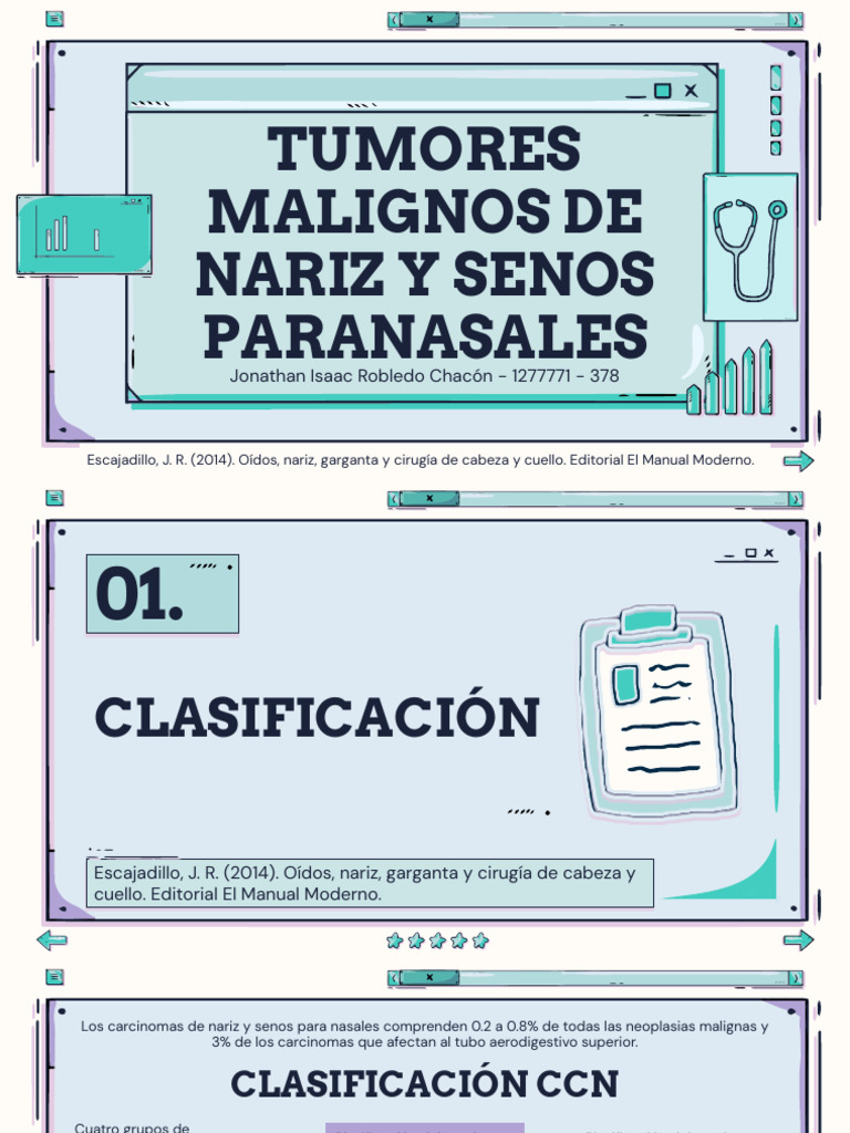 Tumores Malignos Nasales y Paranasales | PDF | Metástasis | Neoplasias
