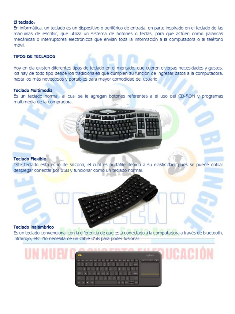 Tipos de Teclados y sus Funciones | PDF