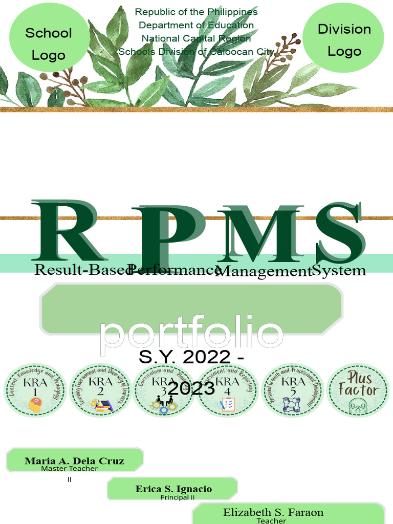 RPMS Design 5 | PDF | Learning | Educational Assessment