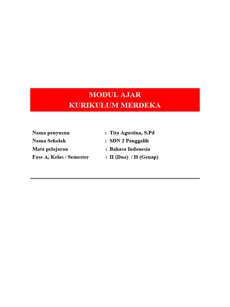 Modul Ajar Bab 5 B. Indo | PDF