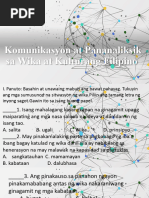 Pagsulat NG Tekstong Nagpapakita NG Mga Kalagayang Pangwika Sa Kulturang Pilipino | PDF