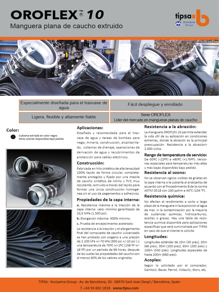 Oroflex 10 Spanish | PDF | Agua | Pascal (Unidad)