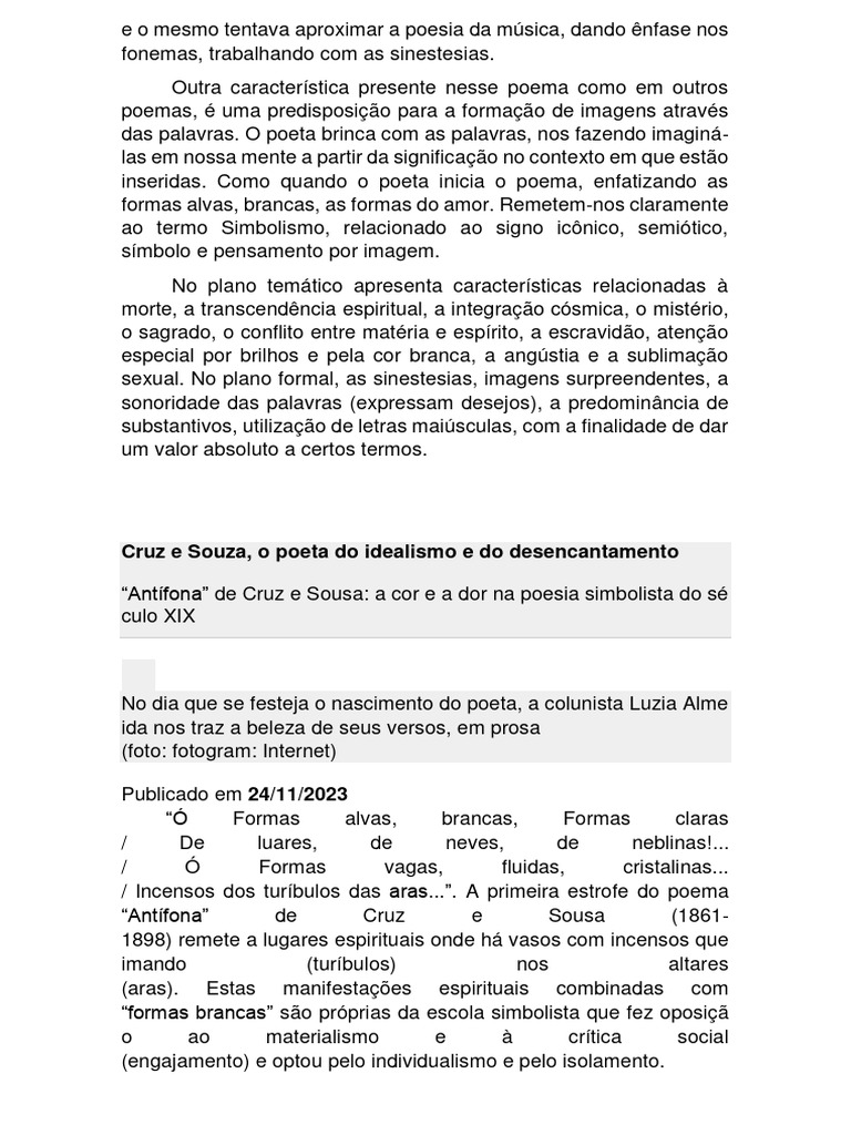 Análise Interpretativa Do Poema - 2 | PDF