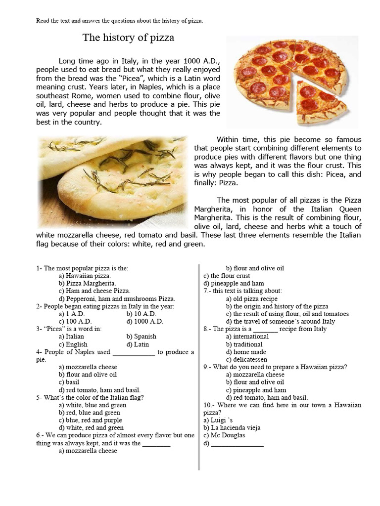 The History of Pizza | PDF | Pizza | Foods