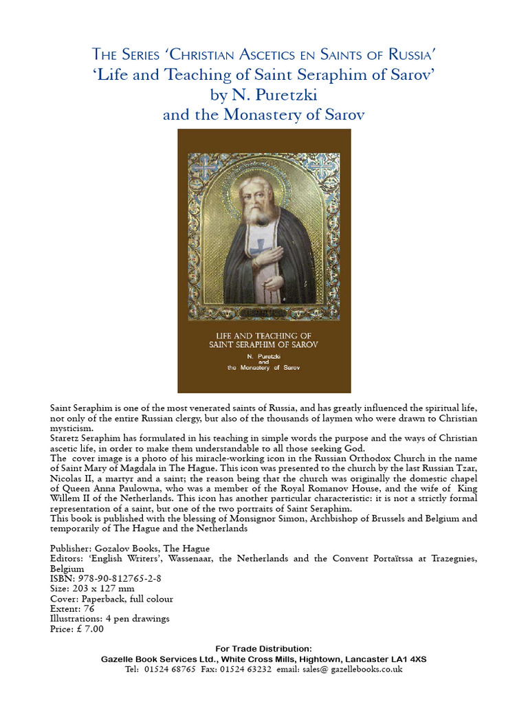life-and-teachings-of-saint-seraphim-of-sarov | PDF
