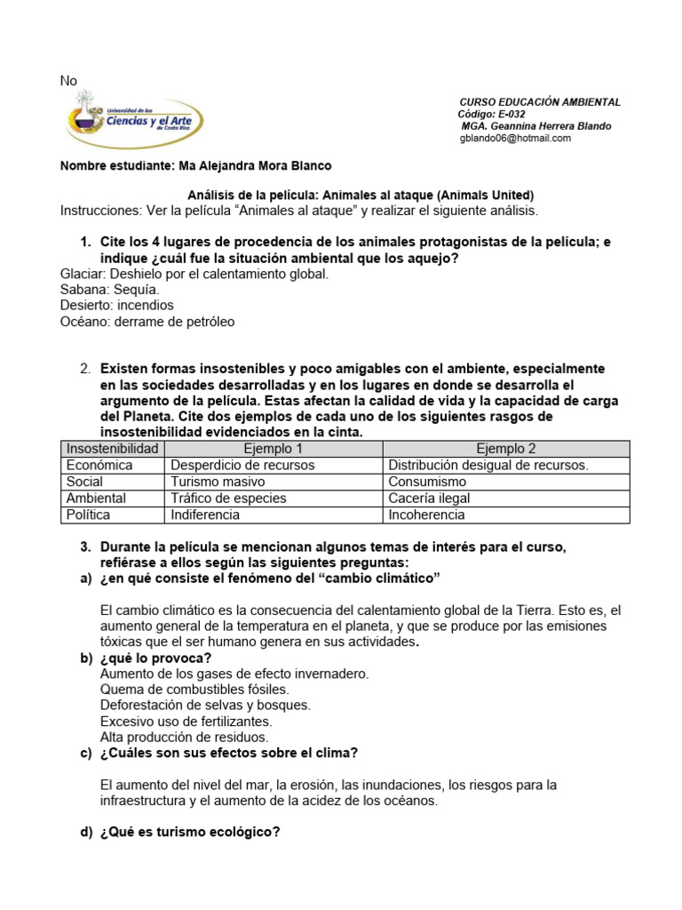 Análisis de "Animales al ataque" | PDF | Entorno natural | Turismo