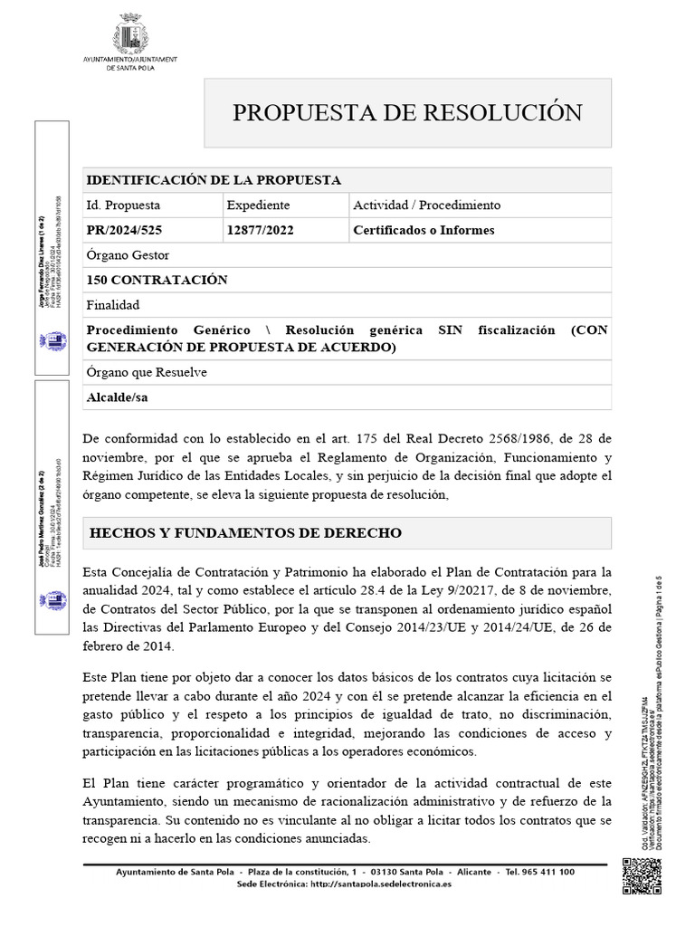 Plan Contratacion 2024 | PDF | Gobierno local | Gobierno