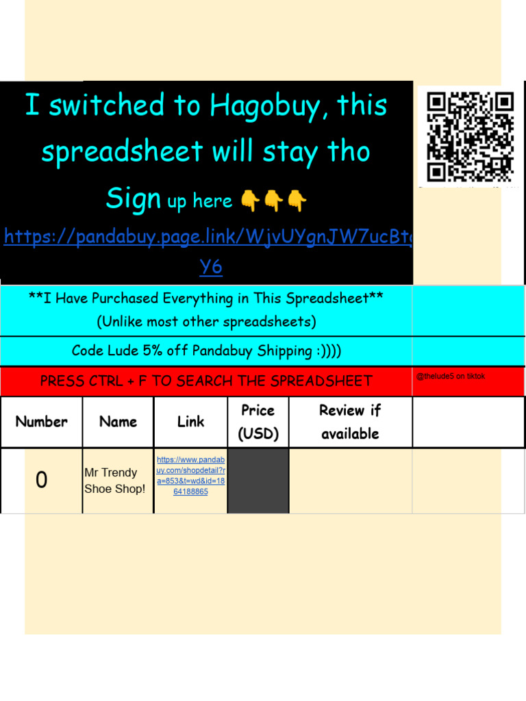Pandabuy 2023 Accessories Spreadsheet | PDF | Fashion | Clothing