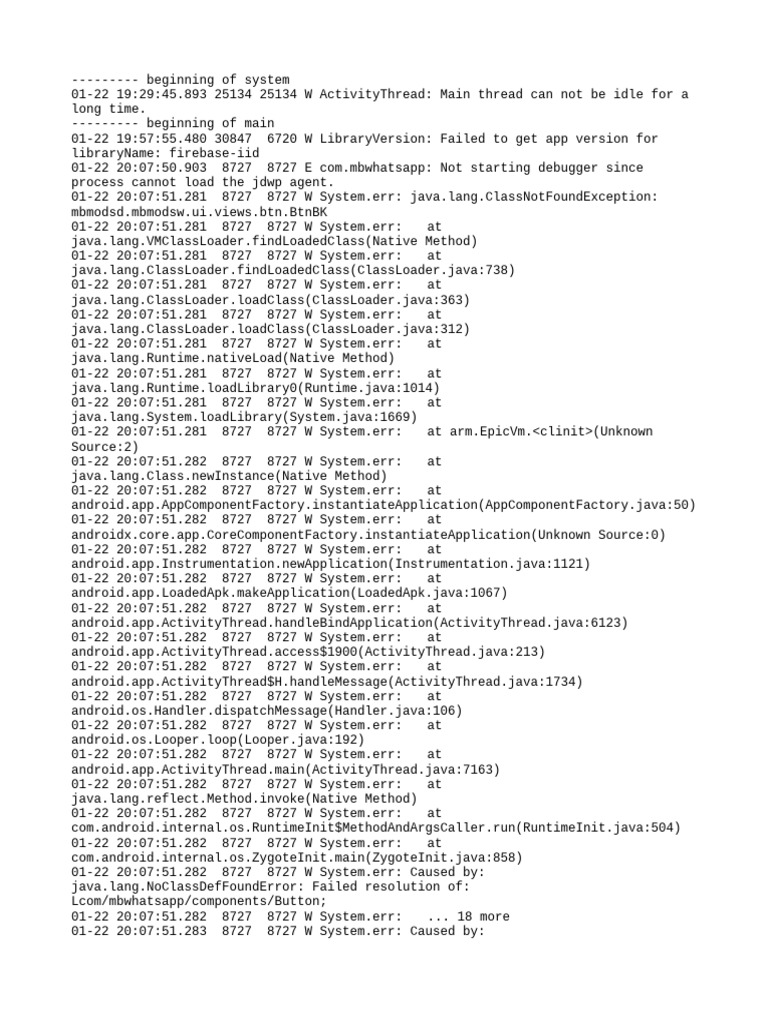 Logcat | PDF | Java (Programming Language) | Operating System Technology