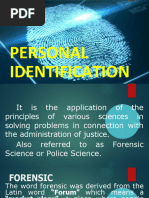 Personal Identification Techniques Module | PDF | Forensic Science ...