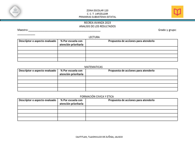 Fomato Recrea Avanza 2023 Analisis | PDF