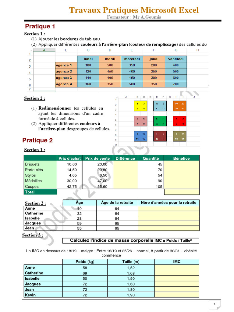 Excel Exercices | PDF | Salaires | Microsoft Excel