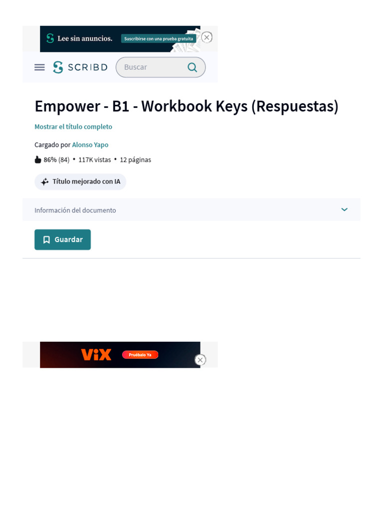 Empower - B1 - Workbook Keys (Respuestas) - PDF | PDF