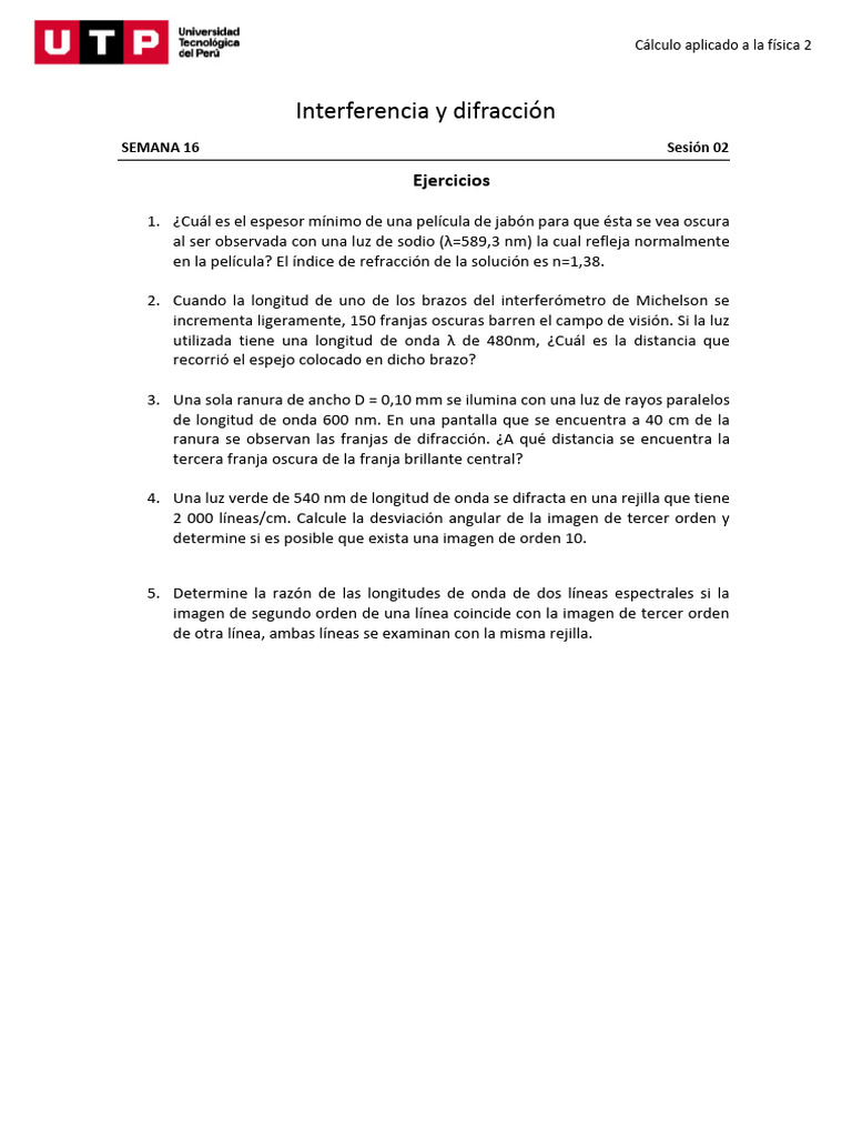 S16 - s2 - Separata de Ejercicios | PDF