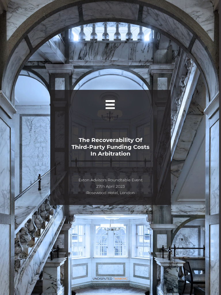 Third Party Funding | PDF | Costs In English Law | Arbitration Third Party Funding | PDF | Costs In English Law | Arbitration
