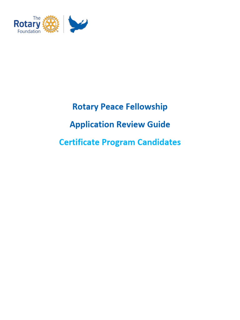 Application Review Guide Certificate | PDF
