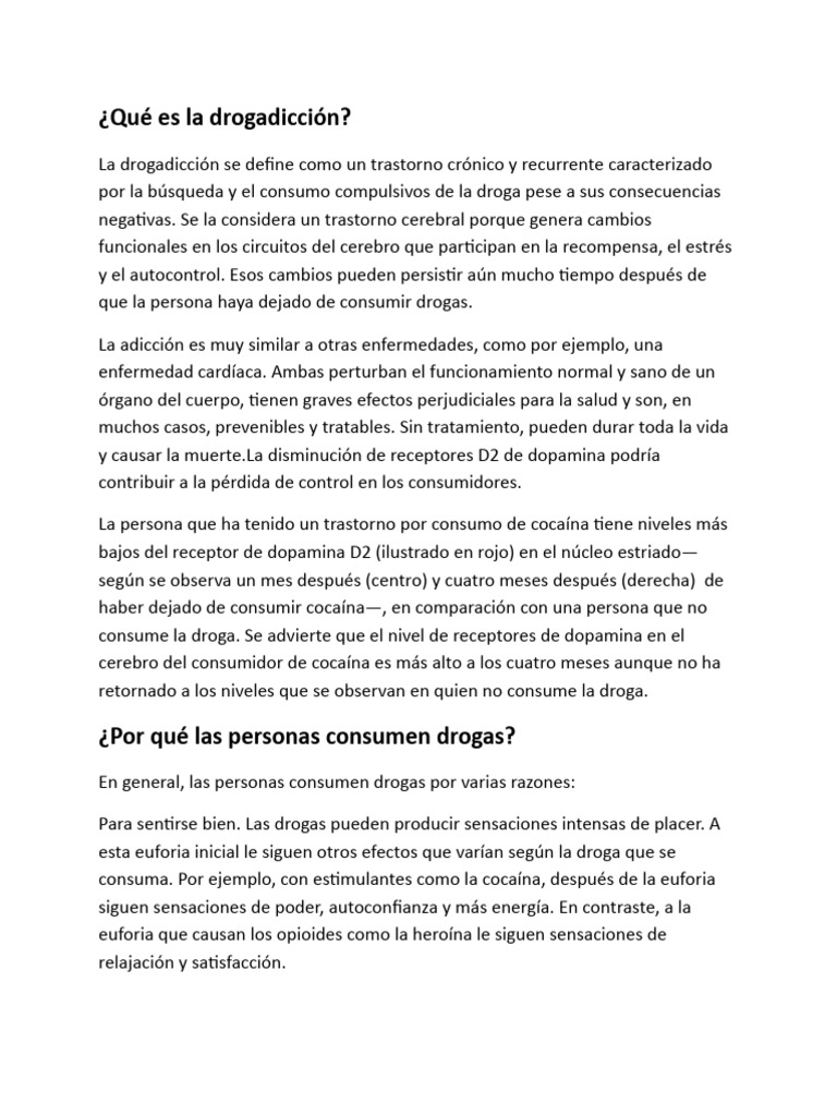 Investigacion Drogas | PDF | La dependencia de sustancias | Neurona