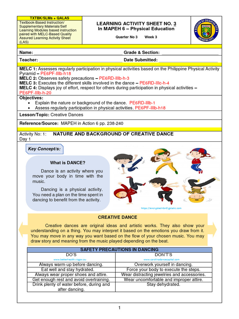 Q3 Pe6 Las Week3 | PDF Q3 Pe6 Las Week3 | PDF