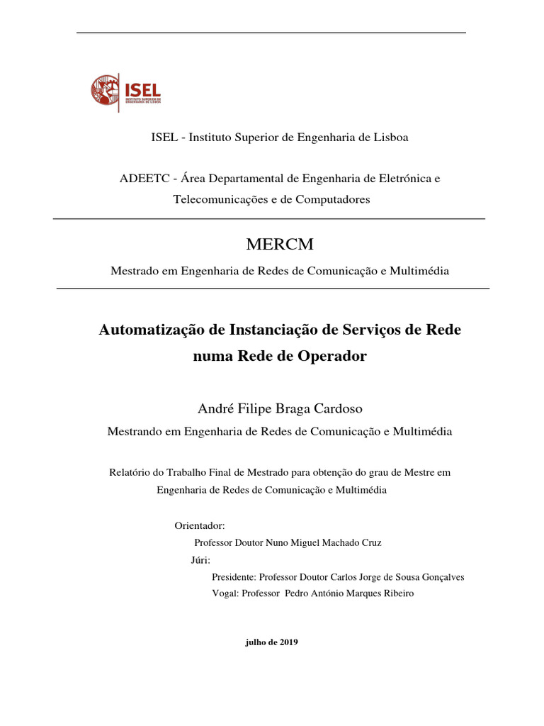 ISEL - Instituto Superior de Engenharia de Lisboa. ADEETC - Área Departamental de Engenharia de ...