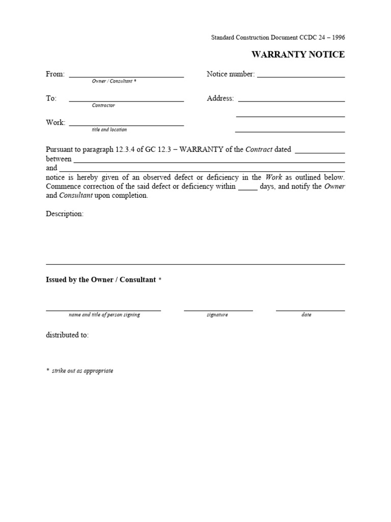 24 041 E Warranty Notice | PDF