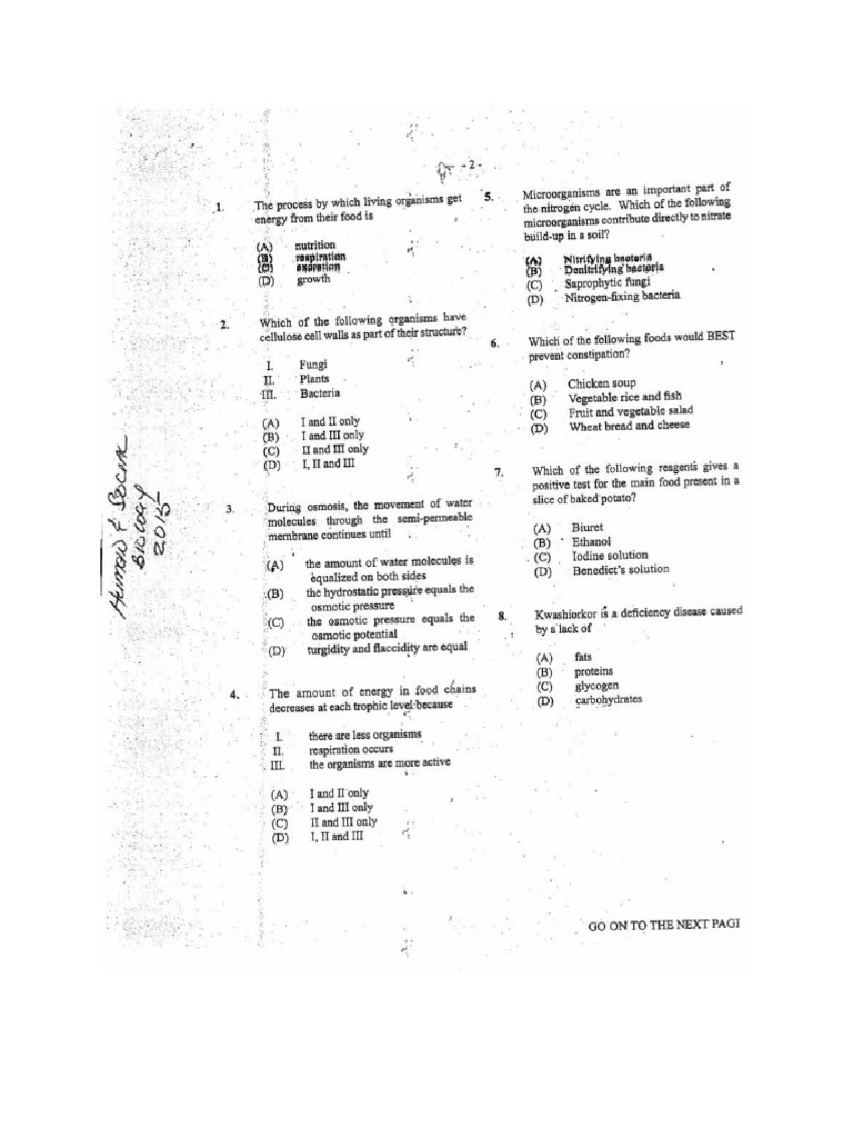 HSB 2015 Paper1 | PDF