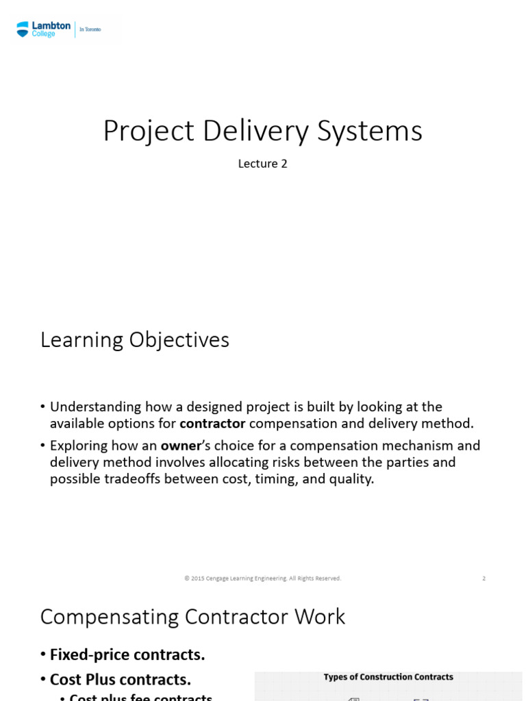 2033 - 02 - Project Delivery Systems | PDF | Negligence | Construction ...