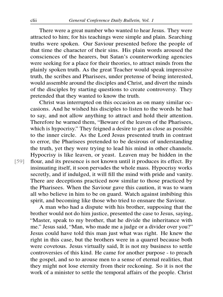 General Conference Daily Bulletin (1897) - 152 | PDF | Jesus | Disciple ...