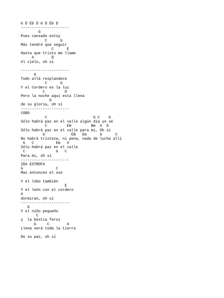 Paz en El Valle | PDF