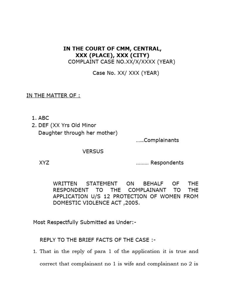 DV Case Format | PDF | Lease | Marriage