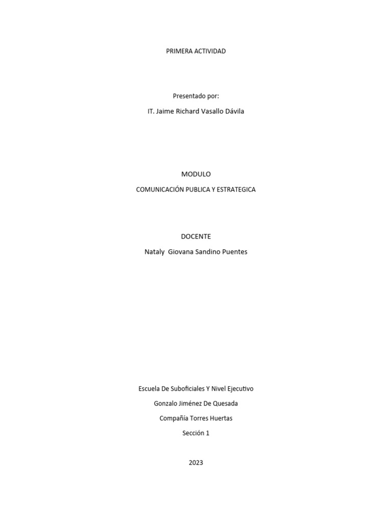 Primera Actividad | PDF