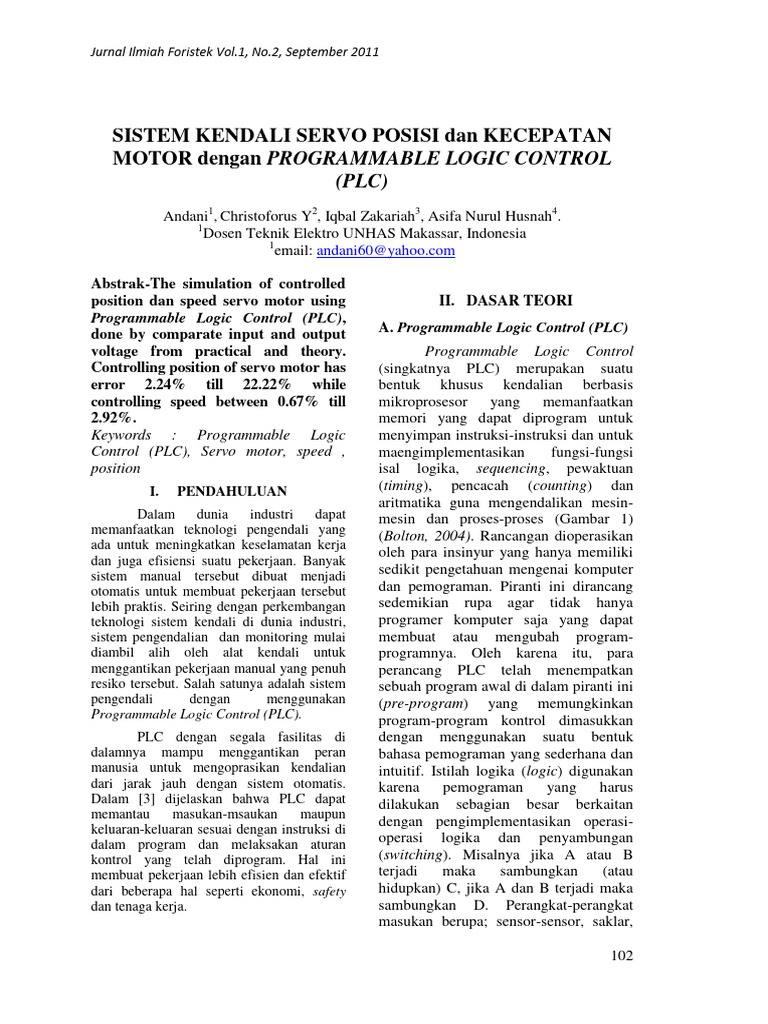 Sistem Kendali Servo Posisi Dan Kecepata 45c1f8dc | PDF
