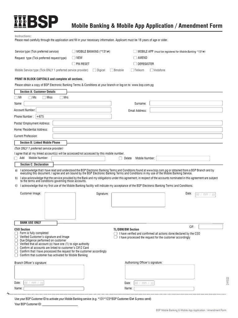 Mobile Banking Application Bsp Pdf Mobile Phones Online Banking