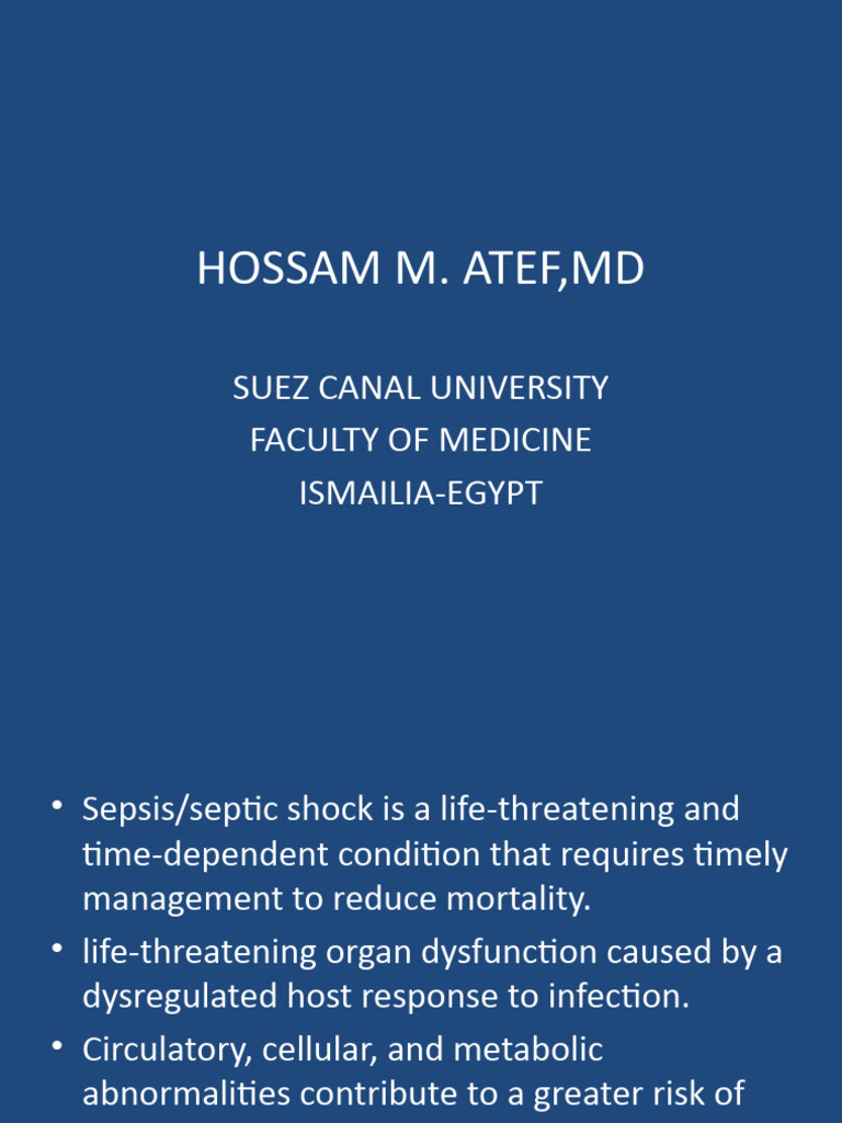 Sepsis 3 Hossam | PDF | Sepsis | Shock (Circulatory)