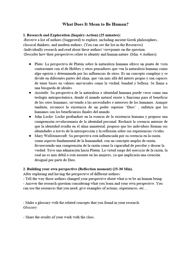 What Does It Mean to Be Human_ | PDF | La naturaleza humana | Metafísica