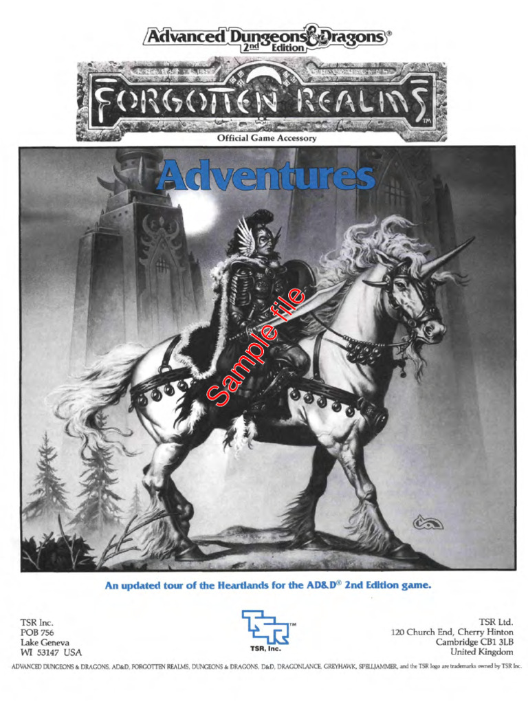 Sample File: Official Game Accessory | PDF | Forgotten Realms | Tsr, Inc.