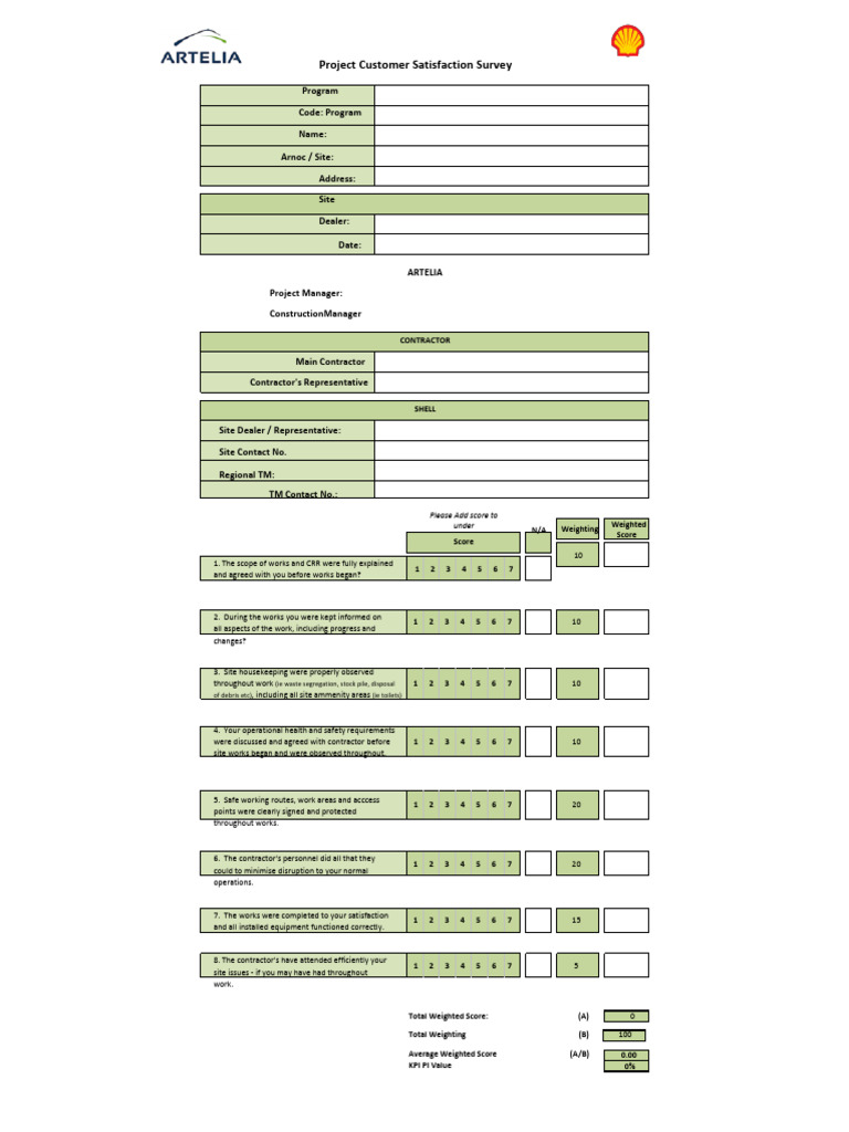 Construction Customer Satisfaction Survey | PDF