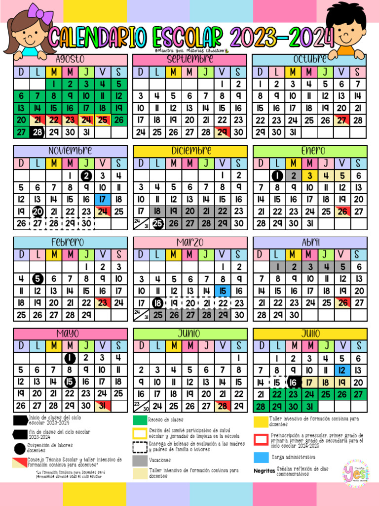 Calendario Escolar 2023-2024 | PDF